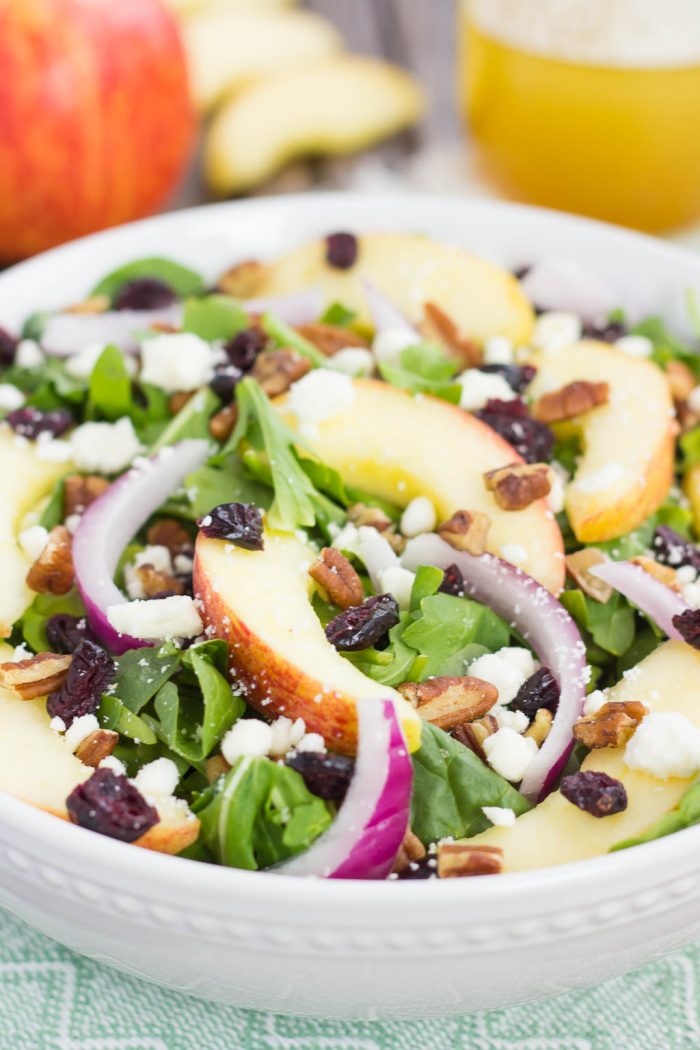 Pecan Apple Cranberry Salad (+ Simple Vinaigrette) - Pumpkin 'N Spice