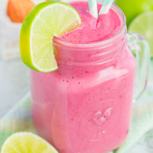 Lime Raspberry Smoothie Recipe (with Almond Milk!) - Pumpkin 'N Spice