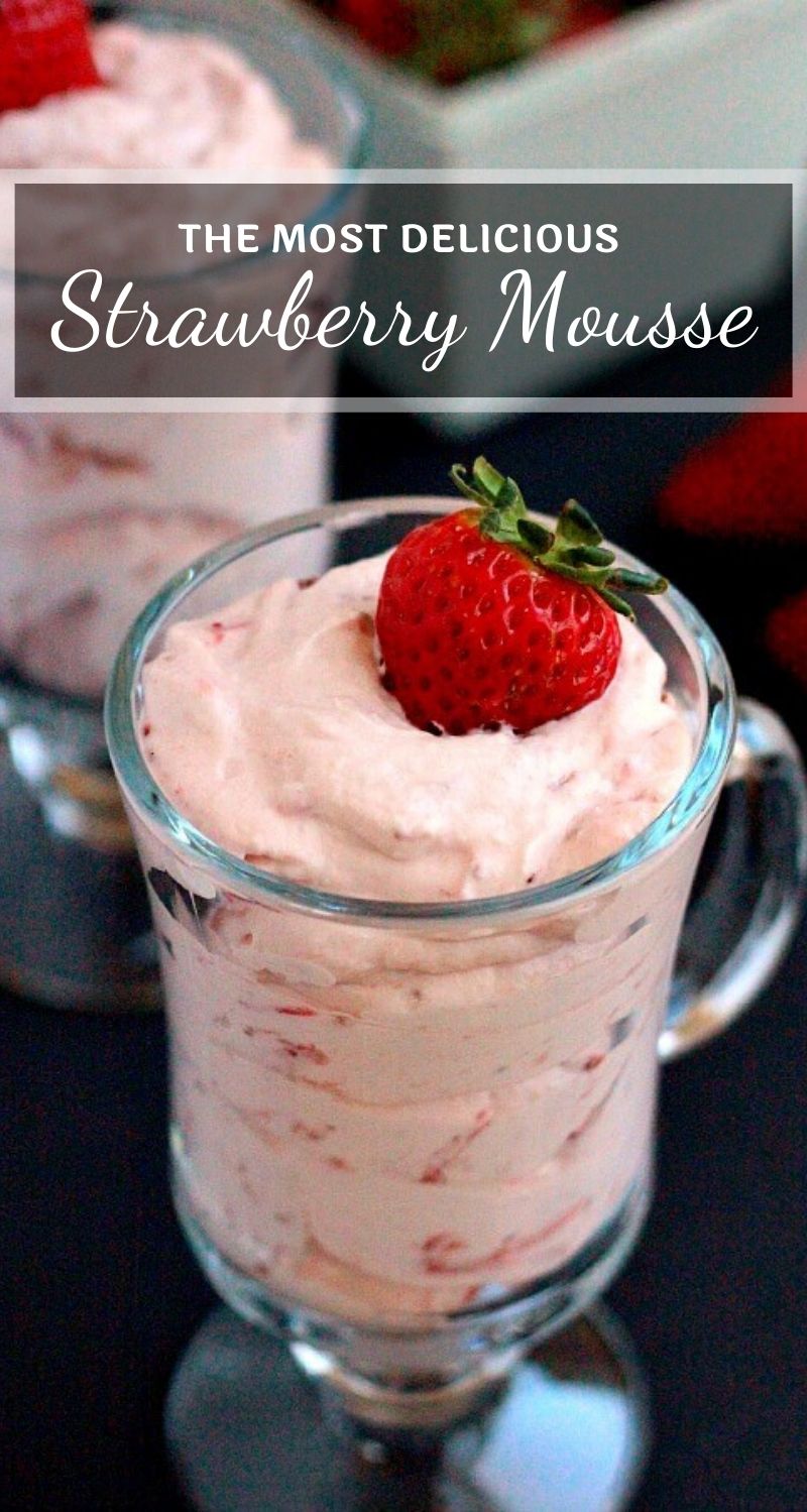 Fresh Strawberry Mousse (Easy Strawberry Dessert!) - Pumpkin 'N Spice