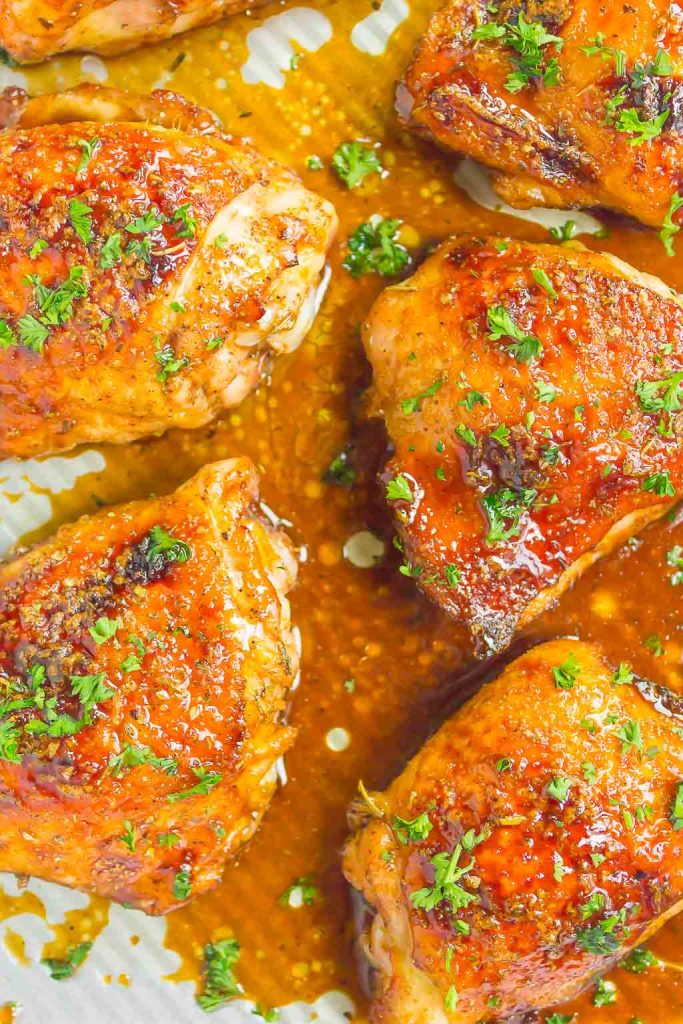 Baked Honey Balsamic Chicken Thighs - Pumpkin 'N Spice