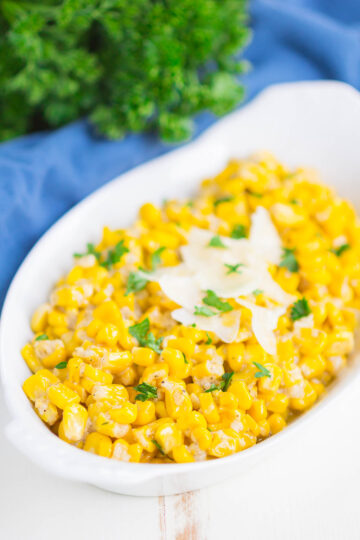 Garlic Parmesan Corn (Canned or Frozen Corn) - Pumpkin 'N Spice