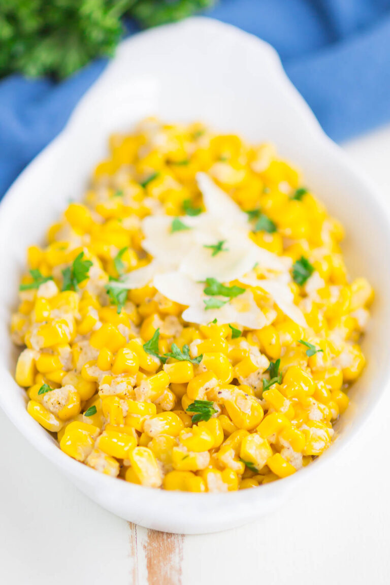 Garlic Parmesan Corn (Canned or Frozen Corn) - Pumpkin 'N Spice