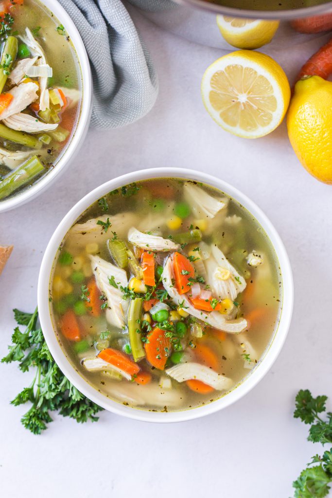 Springtime Chicken Asparagus Soup - Pumpkin 'N Spice