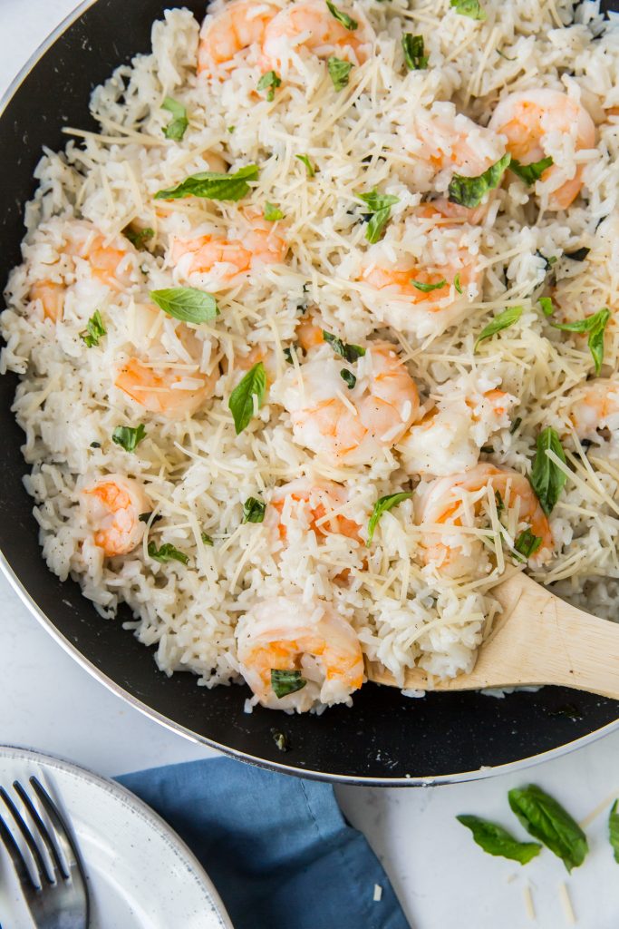 Parmesan Basil Shrimp and Rice - Pumpkin 'N Spice