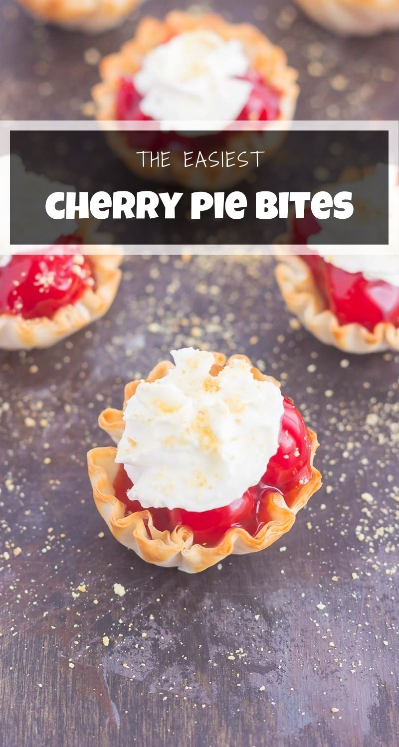 Mini Cherry Pie Bites (2 Ingredients!) - Pumpkin 'N Spice