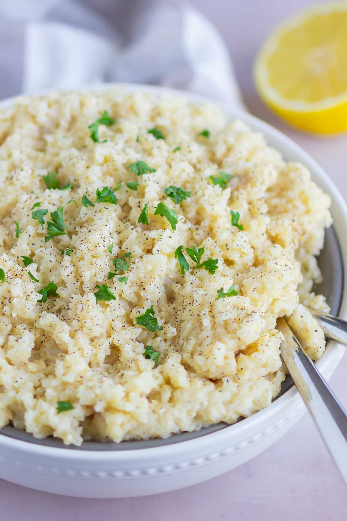 Creamy Parmesan Rice - Pumpkin 'N Spice