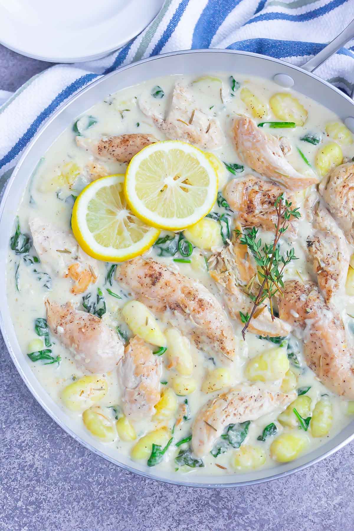 One Pan Lemon Parm Chicken Gnocchi - Pumpkin 'N Spice