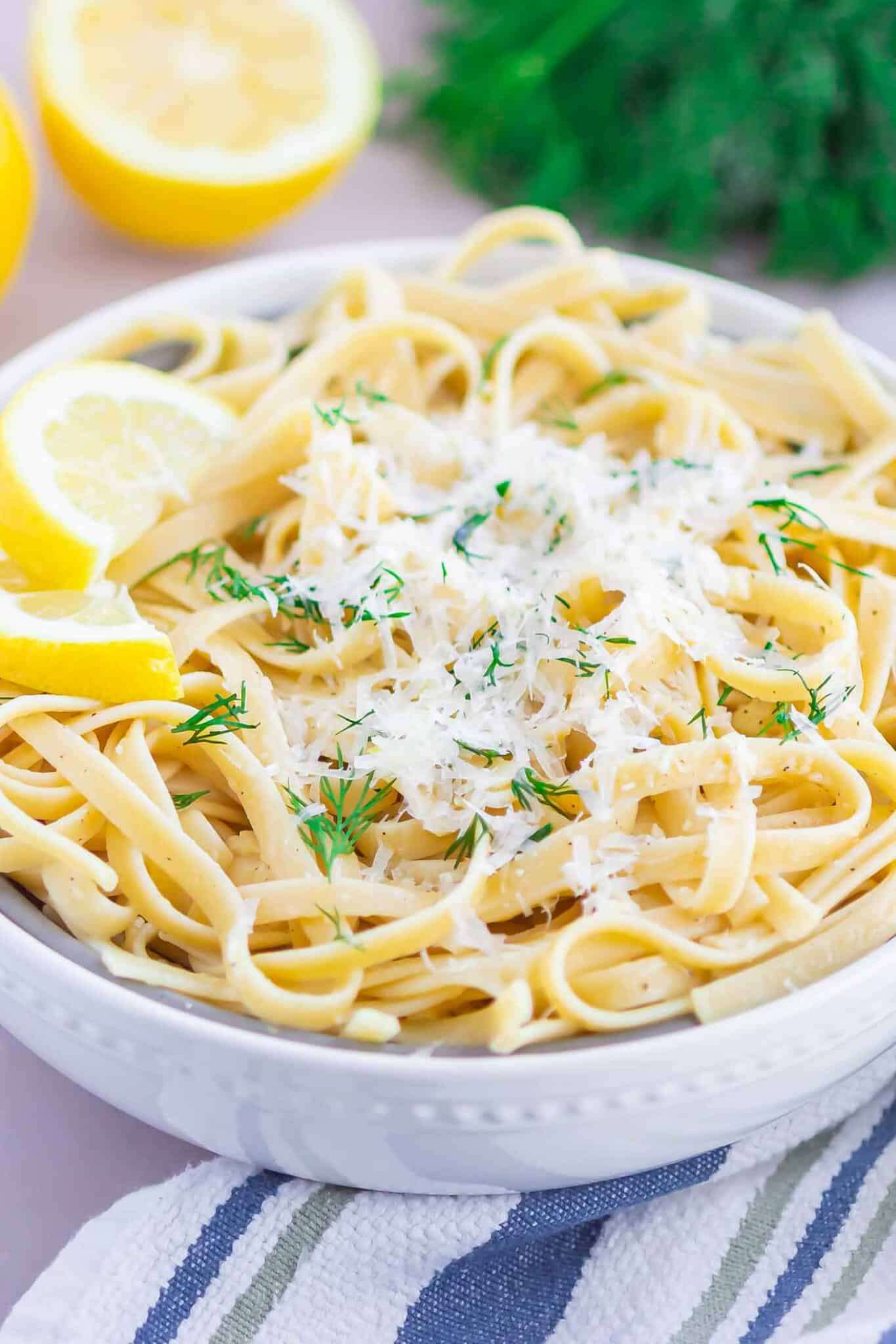 Lemon Parmesan Pasta - Pumpkin 'N Spice