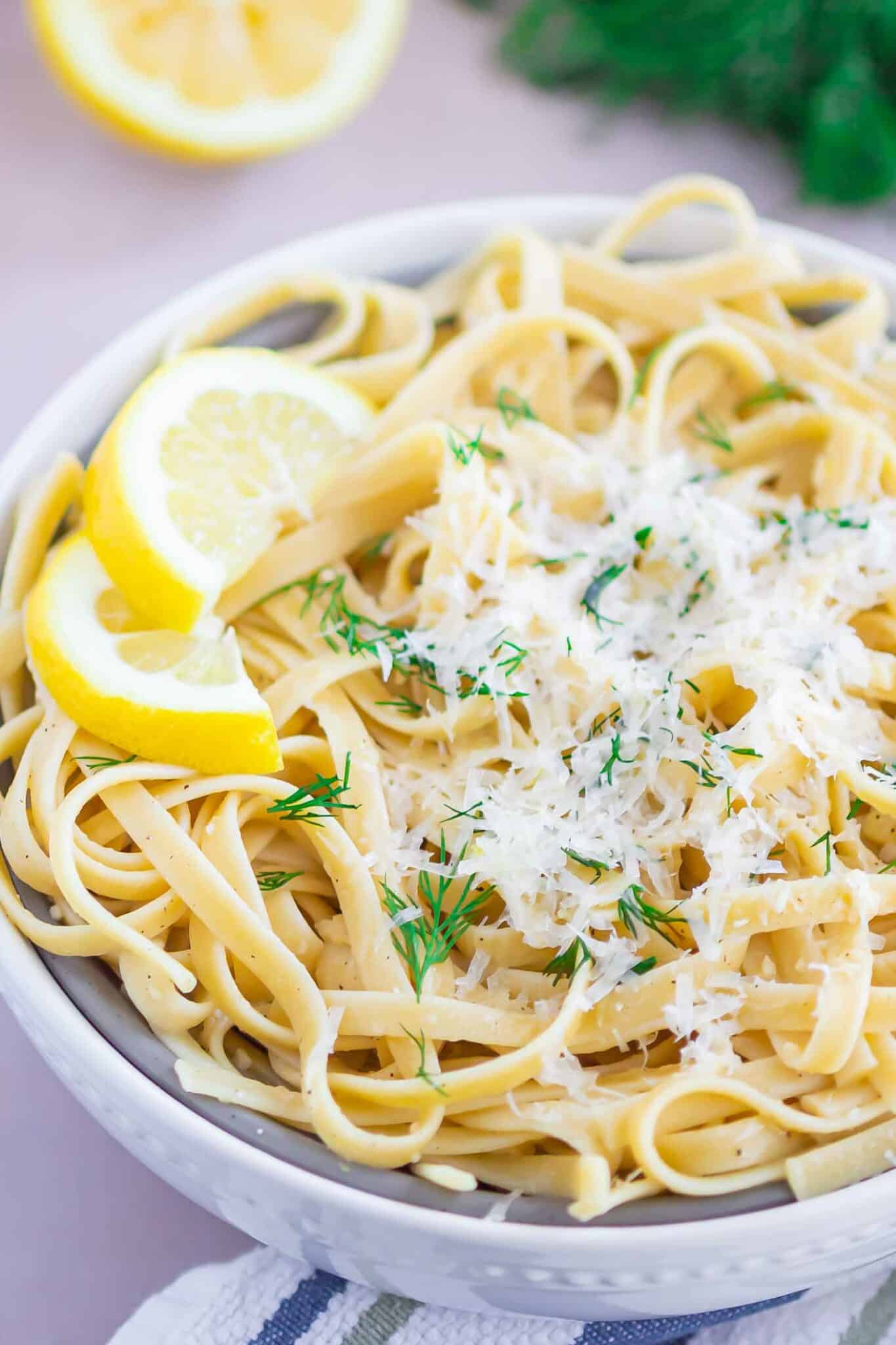 Lemon Parmesan Pasta - Pumpkin 'N Spice