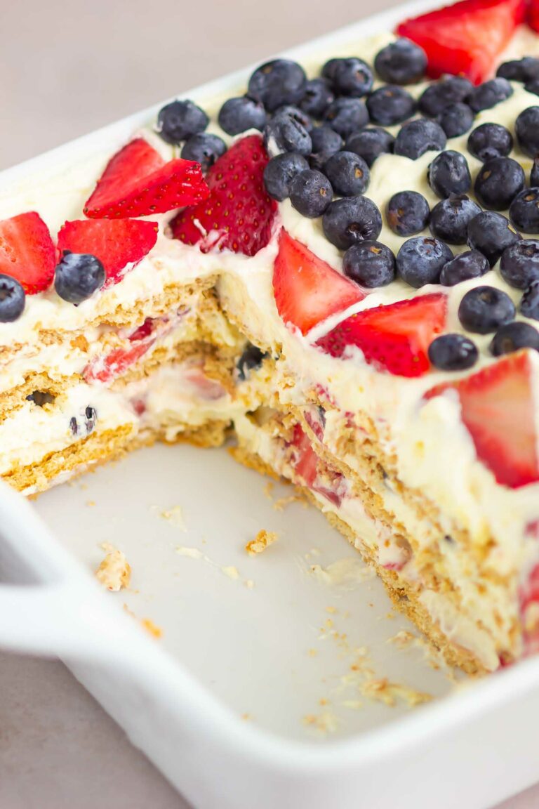 Red, White and Blue Icebox Cake - Pumpkin 'N Spice