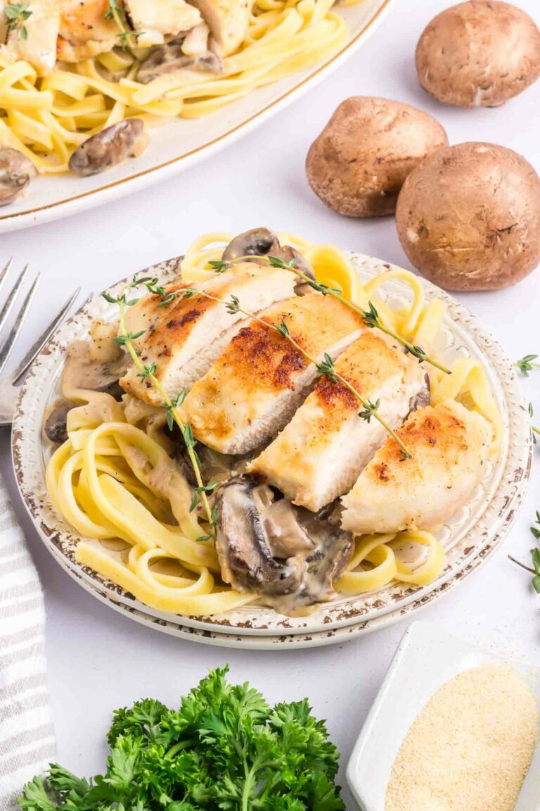 Chicken Marsala Pasta - Pumpkin 'N Spice