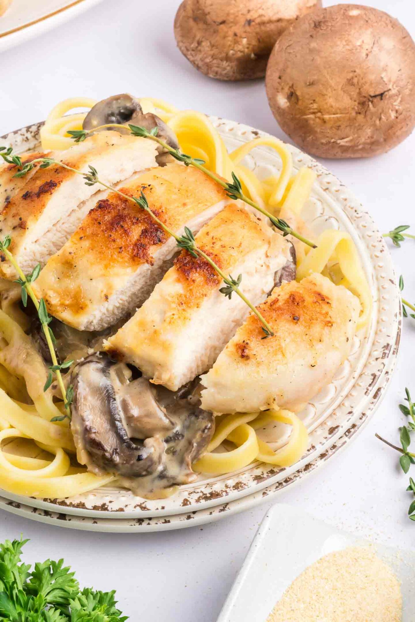 Chicken Marsala Pasta - Pumpkin 'N Spice