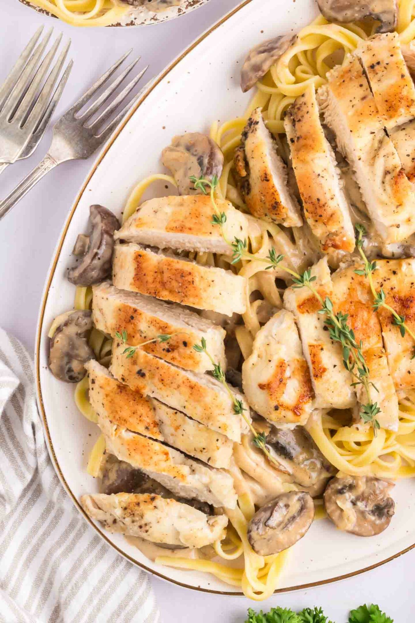 Chicken Marsala Pasta - Pumpkin 'N Spice