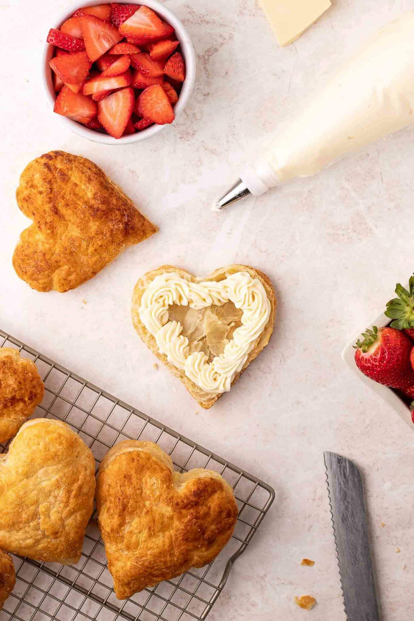 Valentine's Puff Pastry Hearts - Pumpkin 'N Spice