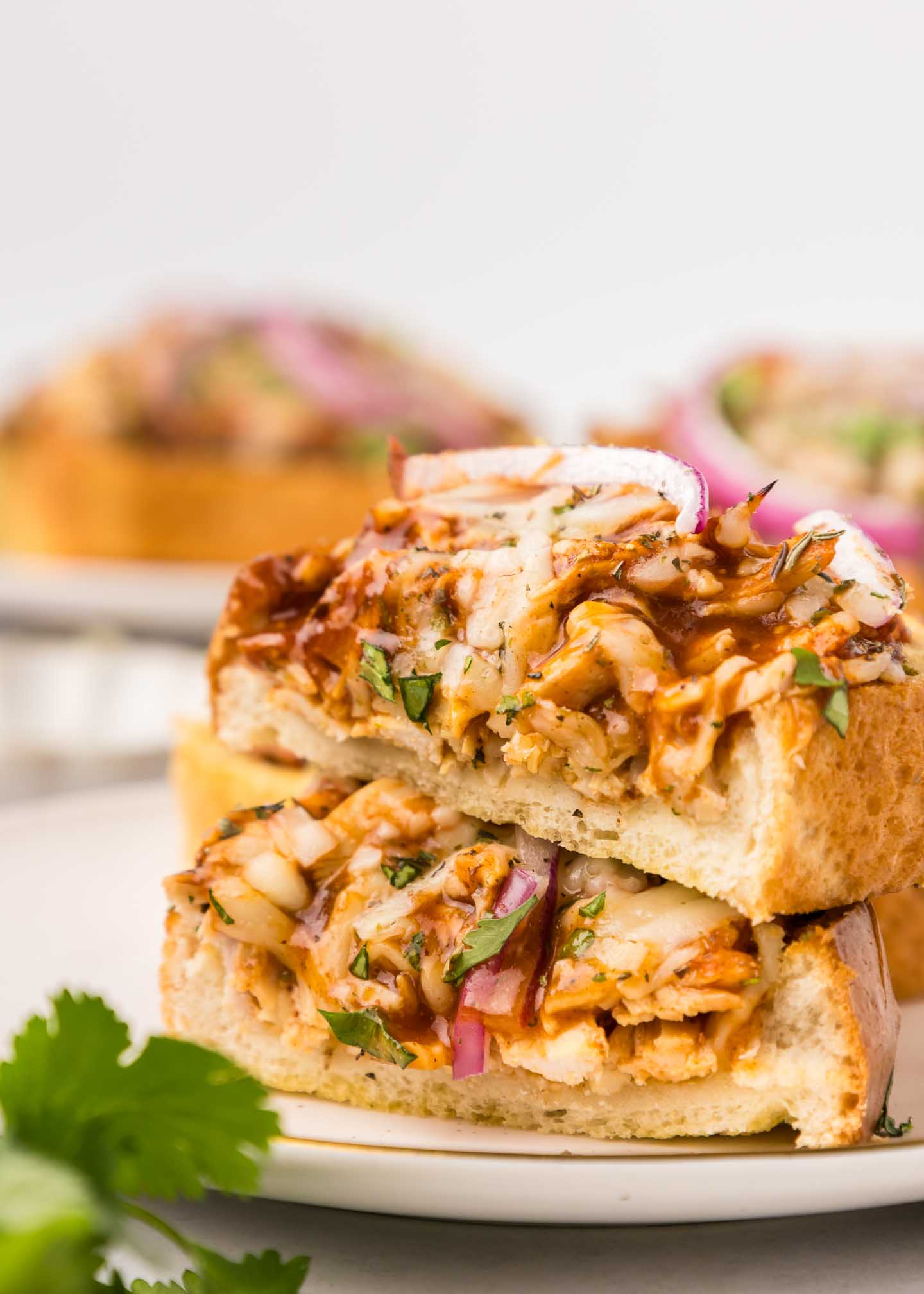 BBQ Chicken Garlic Toast - Pumpkin 'N Spice
